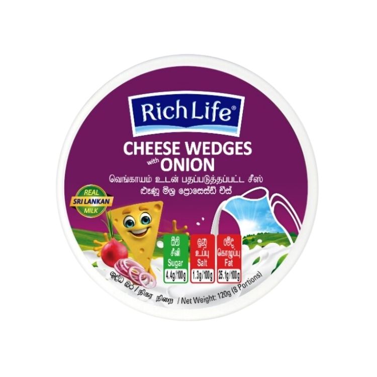 Richlife Cheese Wedges Onion 120G - Best Price in Sri Lanka | OnlineKade.lk