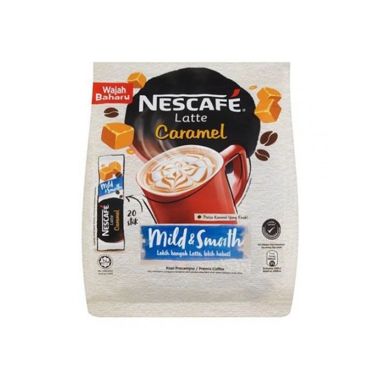 Nescafe Latte Caramel (Coffee Latte) Instant Coffee Packets, 56% OFF